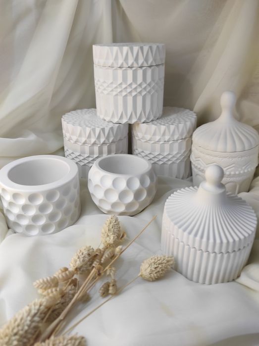 Кашпо из гипса для свічок скарбничка 230 грн Витвори майстрів рукоділля Дніпро на Olx