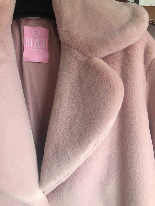 Bizuu futro Jazona płaszcz futerko kożuszek kożuch rozm. S różowy nowy ...