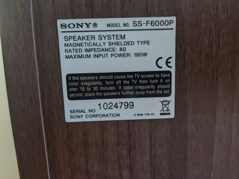 Sprzedam kino domowe Sony SS-F6000P + STR-DG520 + DVP-NS708H Tczew • OLX.pl