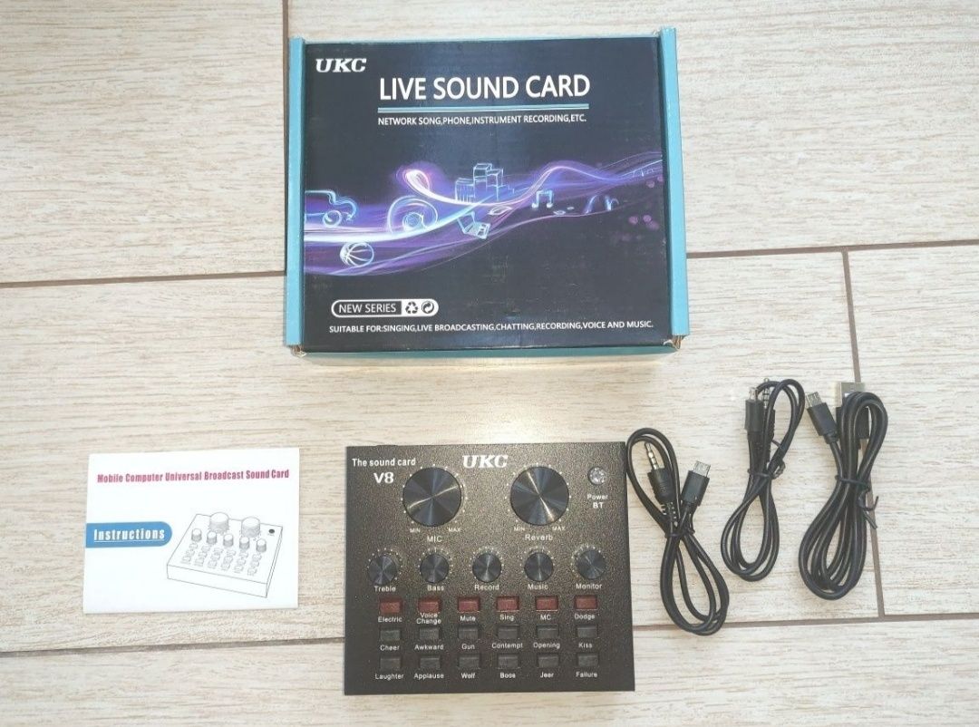 Аудио интерфейс внешняя звуковая карта Live Sound Card V8: 449 грн ...