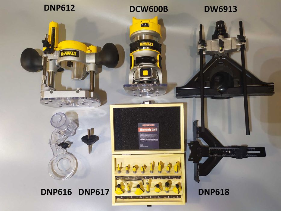 Кромочний фрезер DeWALT DCW600B та аксесуари до нього: 14 750 грн ...