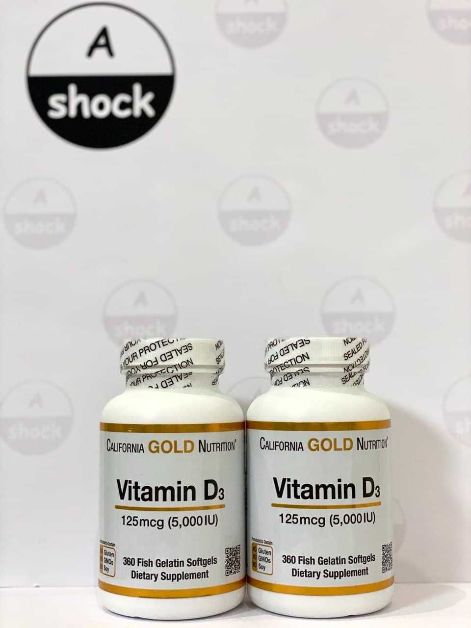 Витамин Д3 California Gold Nutrition Vitamin D3 125 mcg 5000 IU 360кап ...