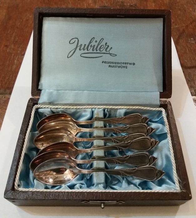 Srebrne łyżeczki Hefra, wz. Rapsodia, próba 800 Kraków Stare Miasto ...