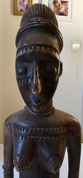 AFR10 Rzeźba kobieca Hausa / Nupe – północna Nigeria, XX wiek, 64 cm ...