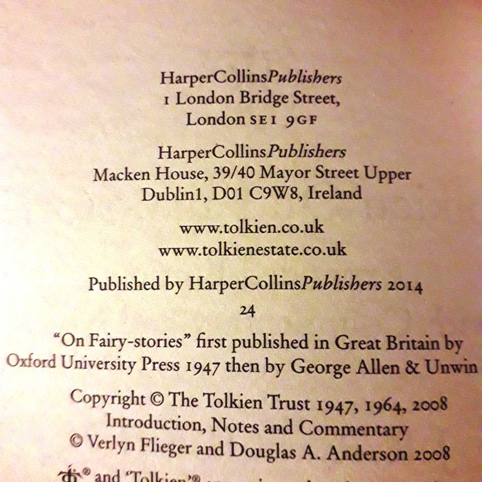 J R R Tolkien - On Fairy-stories & A Secret Vice - PB editions ENG ...