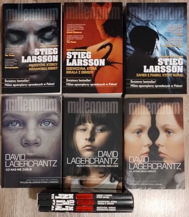 Larsson Lagercrantz Millennium film dvd + 6 tomow komplet Konin • OLX.pl