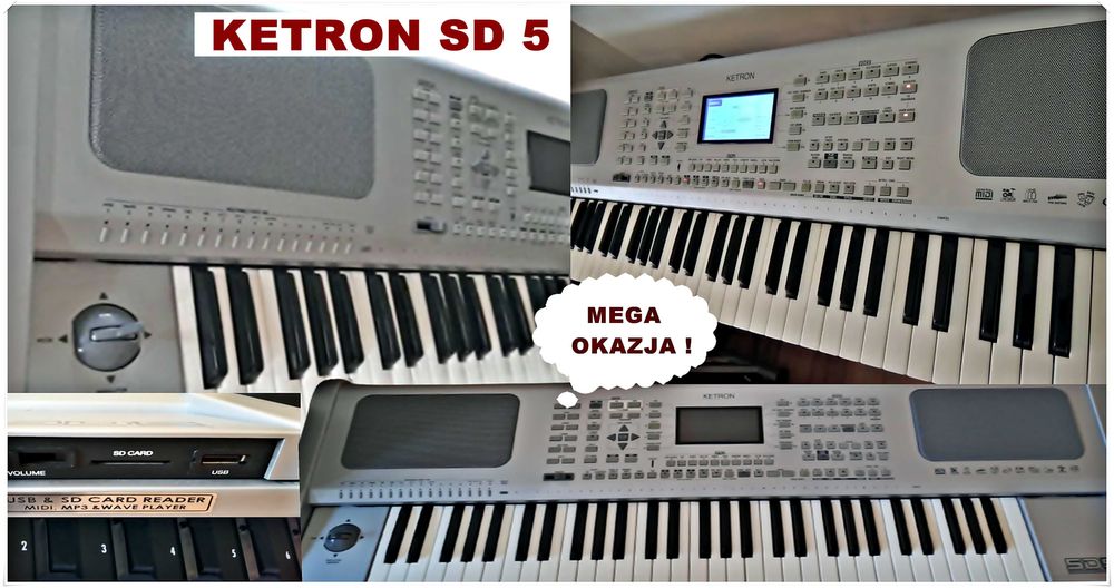 HIT! KETRON SD5+Pedał nożny+Stacja USB/SD+Harmonizer+Video+Bonus style Sosnowiec • OLX.pl