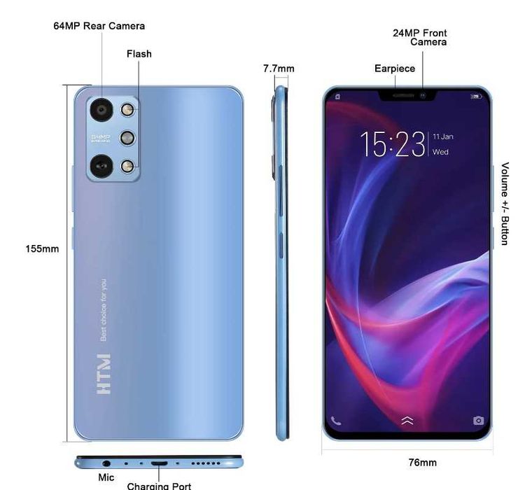 HTM GT2 Pro 6 Inch Cell Phone 8GB+256TB Android 12 2024: 3 300 грн ...