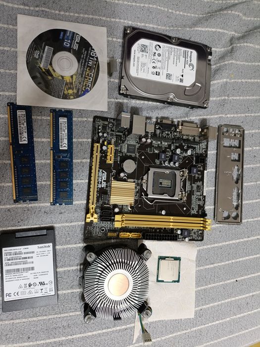 Asus h81m-r core i5 8gb ram 120 GB SSD 1TB-HDD Katowice Janów ...