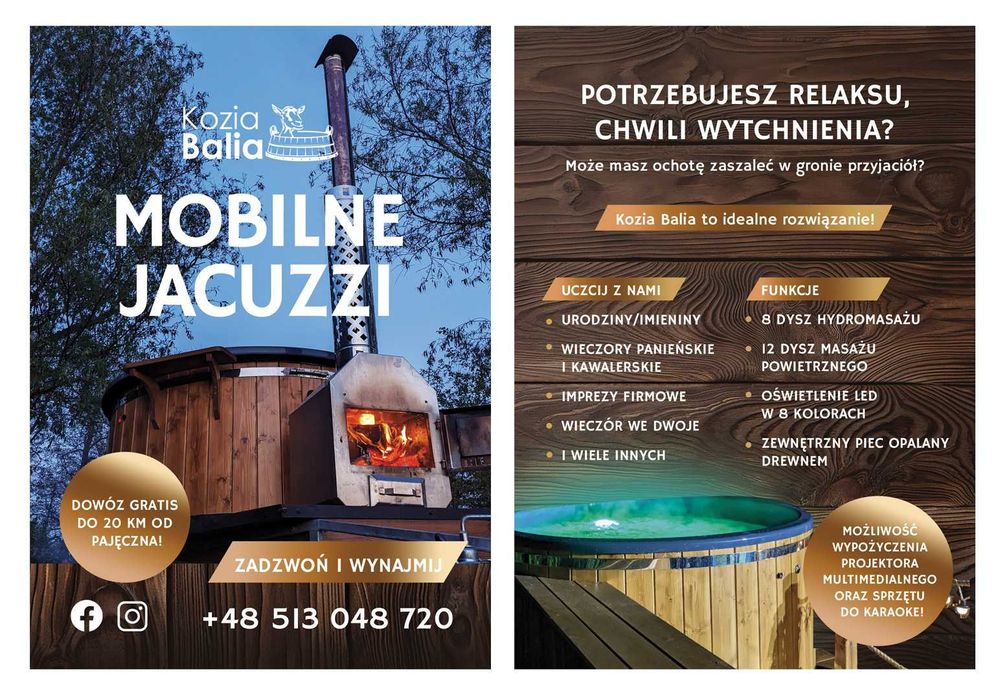 Mobilna balia ogrodowa, Jacuzzi, Domowe Spa, Ruska bania NA WYCIĄGNIĘC ...