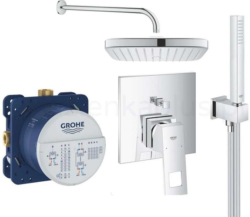 Grohe Eurocube zestaw prysznicowy podtynkowy z deszczownicą chrom Tczew • OLX.pl