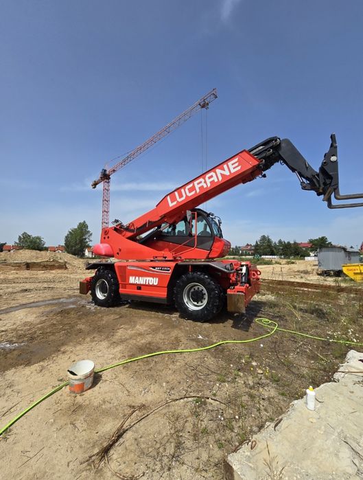 Usługi ładowarką teleskopową Manitou. Ładowarka teleskopowa + operator ...