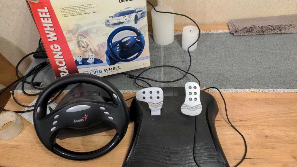 Ігрове кермо руль игровой Genius Racing Wheel: 300 грн. - Аксесуари ...
