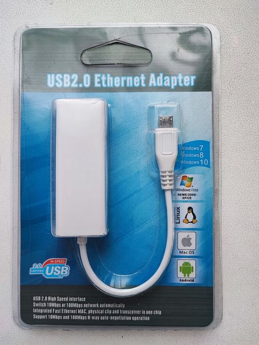 Driver Free USB 2.0 Ethernet Adapter for PC, DVB, TV Set Box: 100 грн. - Комплектуючі та ...