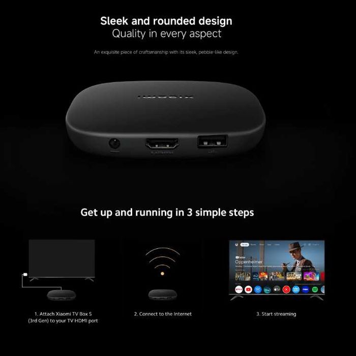 Xiaomi mi tv box s 3nd gen,4K MDZ-32-AA Global Version, медиаплеер.: 2 ...