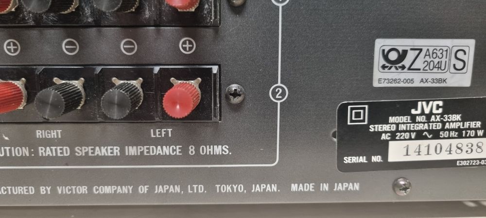 Wzmacniacz HI-FI stereo JVC AX-33BK. Japan Chojnów • OLX.pl