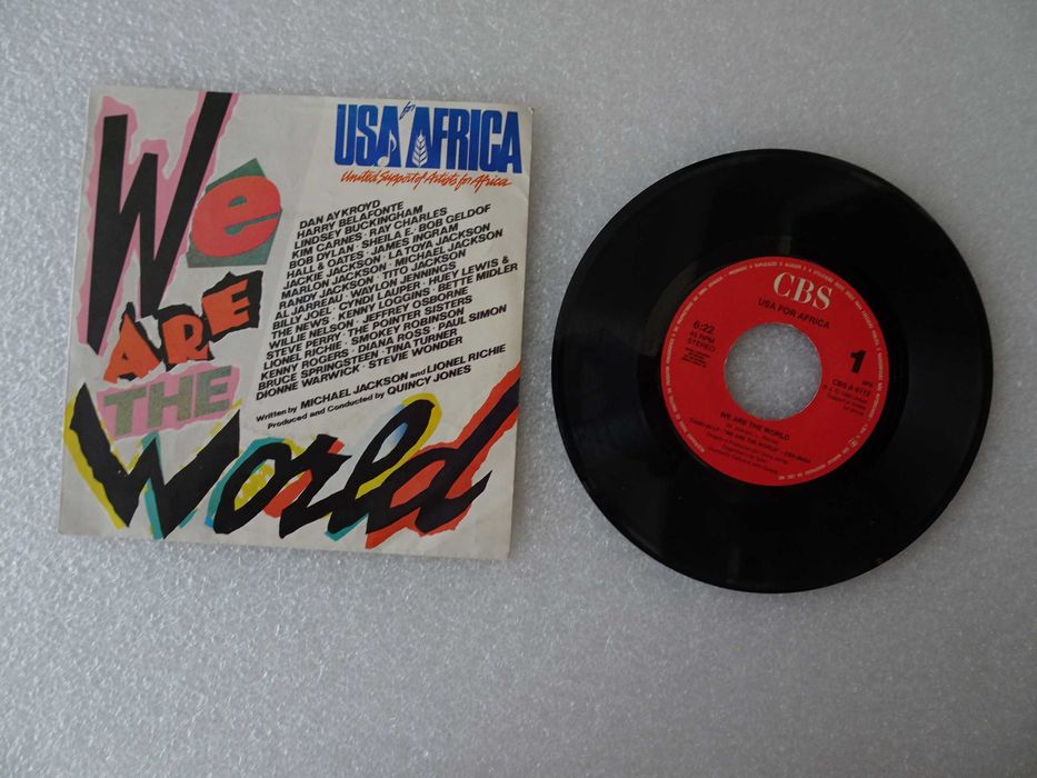 Disco single vinil - USA Africa - We are the world Oeiras E São Julião ...