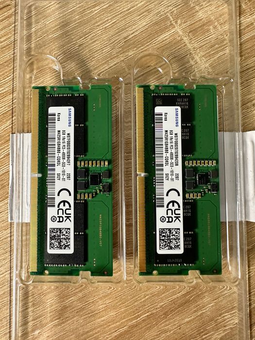 Оперативная память Samsung Sodimm Ddr5 4800mhz 2 по 8gb 1 900 грн Запчастини для ноутбуків