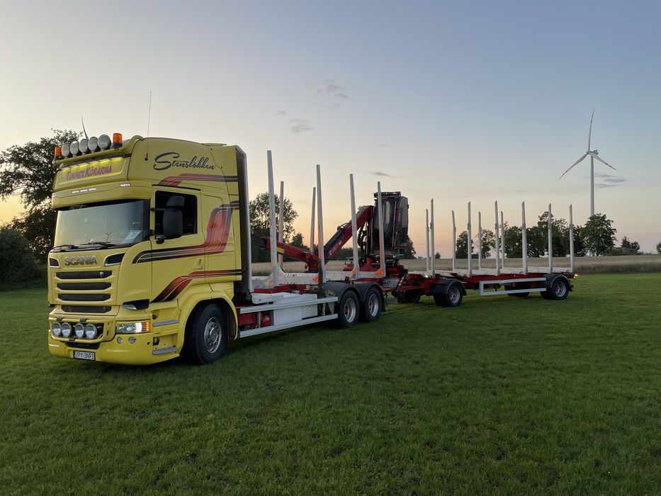 Scania do lasu drewna 6x4 r730 loglift 96s zestaw przyczepa Pyrzyce ...