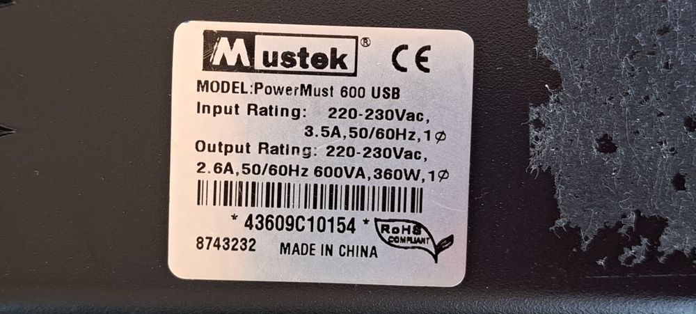 UPS MUSTEK 600 USB Estrela • OLX Portugal