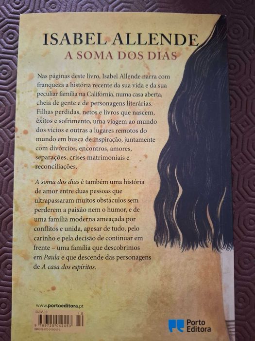 A Soma dos Dias, de Isabel Allende Torres Vedras (São Pedro, Santiago ...
