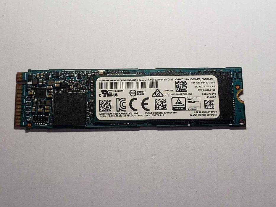 SSD 512gb Toshiba XG5. nvme m.2 2280 tlc. состояние нового.: 1 399 грн ...