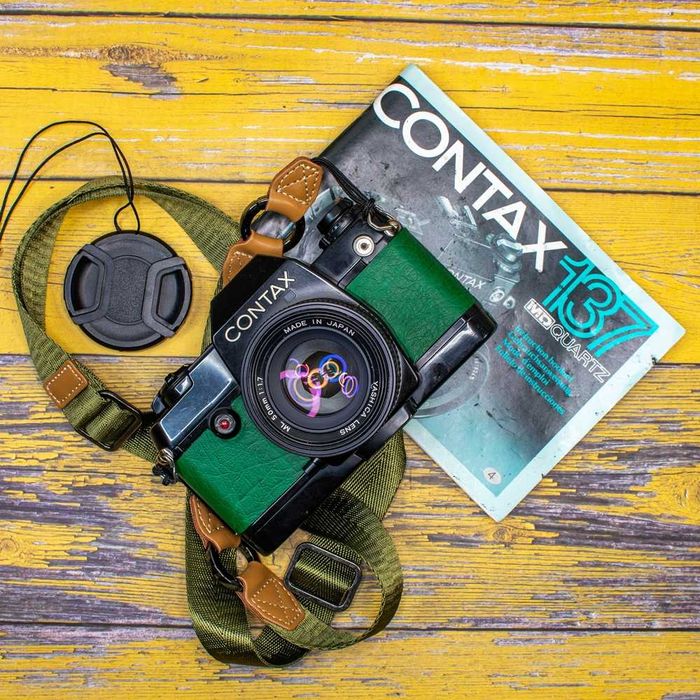 Contax 137 MD Quartz + Yashica ML 50 mm f 1.7 + pasek Warszawa ...