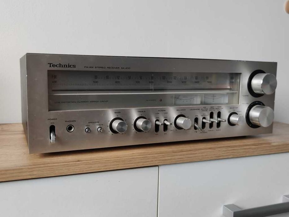 Technics SA-400 analogowy amplituner aluminiowy front vintage audio ...