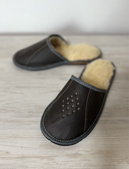 Чоловічі домашні тапочки з натуральної шкіри 170 грн Домашні капці Івано Франківськ на Olx