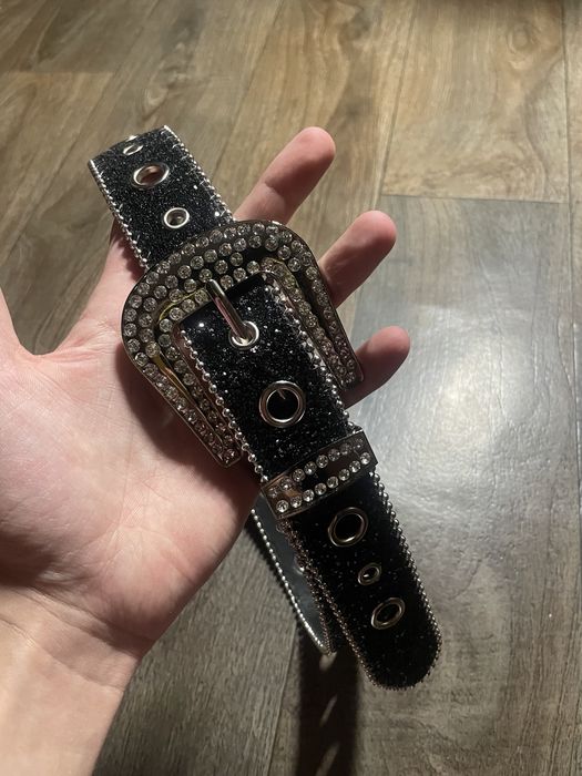 Ремень со стразами y2k черный Ремінь зі стразами чорний belt drip: 367 ...