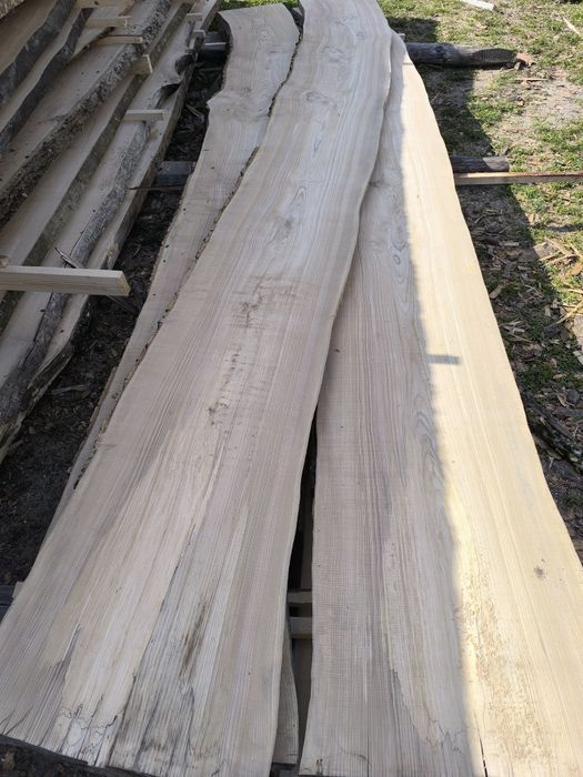 Jesion – deski 5 cm, długość 3–5 m, szerokie! Idealne na blaty, stoły ...