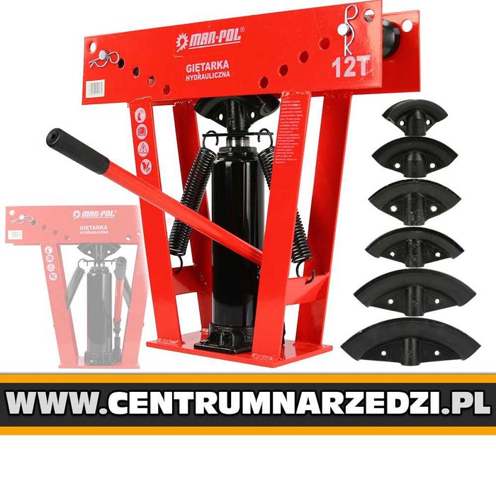 MAR-POL Solidna Giętarka Hydrauliczna Do Rur 12 Ton 12 000kg + 6 ...
