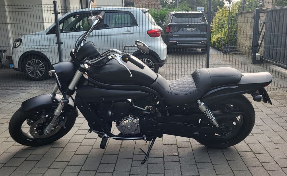 Hyosung GV650 Aquila 2008 Custom Czarny Mat Nowe opony Możliwa zamiana ...