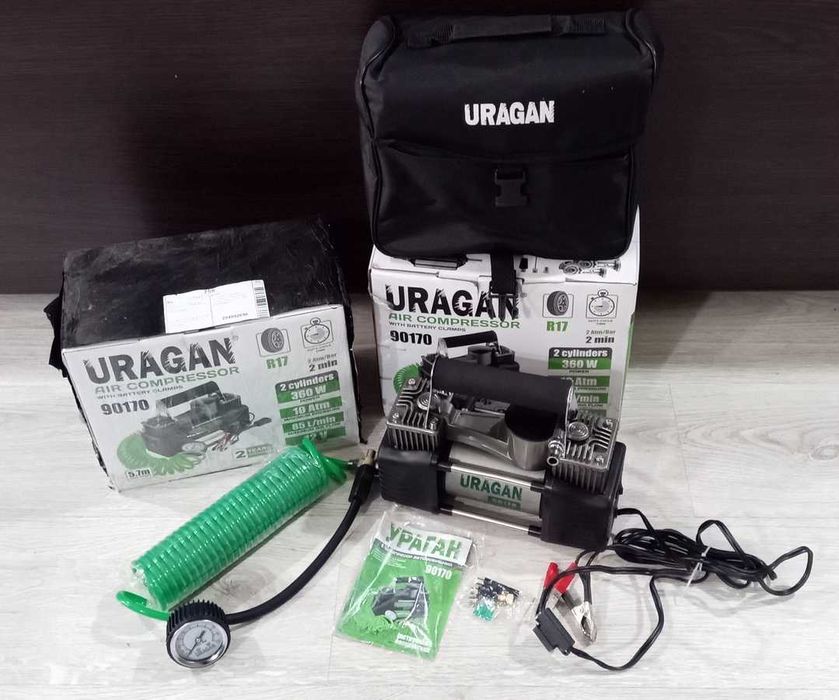 Автомобильный мощный компрессор URAGAN 90170 в Черноморске: 1 350 грн ...
