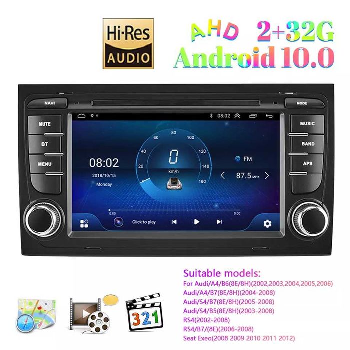 Auto Radio Android, Gps, Audi A4 2002 a 2008 Seat Exeo Novo Multimédia Vila Nova De Famalicão E ...