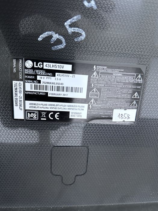 Телевізор LG 43LH510V T2: 5 500 грн. - Телевізори Львів на Olx