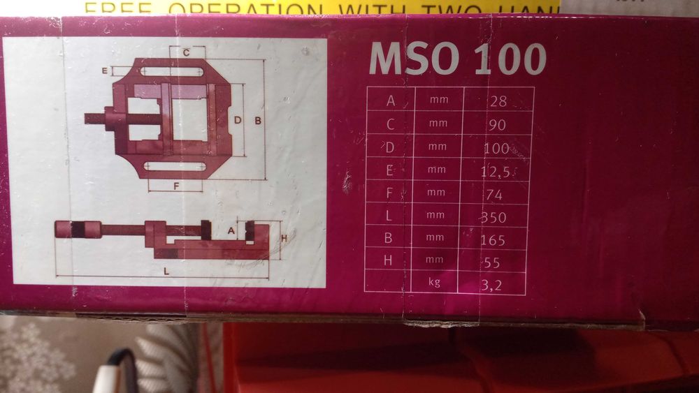 Лещата до свердлильних верстатів і стійок Optimum MSO 100: 1 540 грн. - Ручний інструмент Широка ...