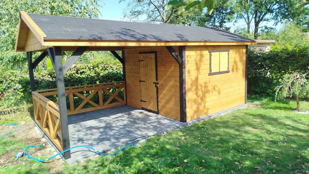 Domek narzędziowy z altanką 2w1 Kormoran 3x6 -Altany/Domki narzędziowe ...