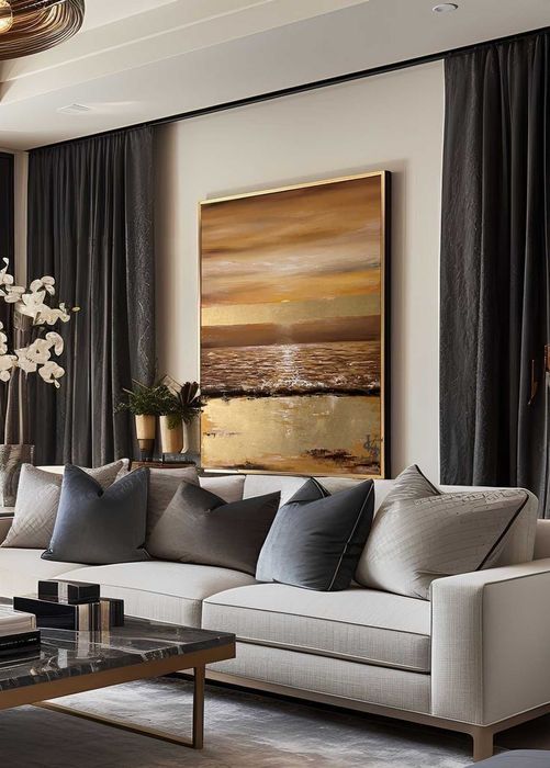 Морський Пейзаж Олійними Фарбами на Полотні Абстракція Золоч 4 200 грн Живопис Рівне на Olx