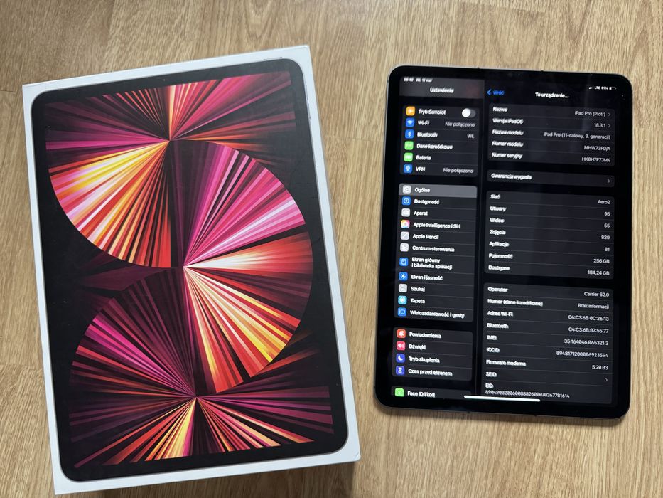 Tablet Apple iPad Pro 11" M1 (3rd Gen) 256GB + 5G Cellular A2459 ...