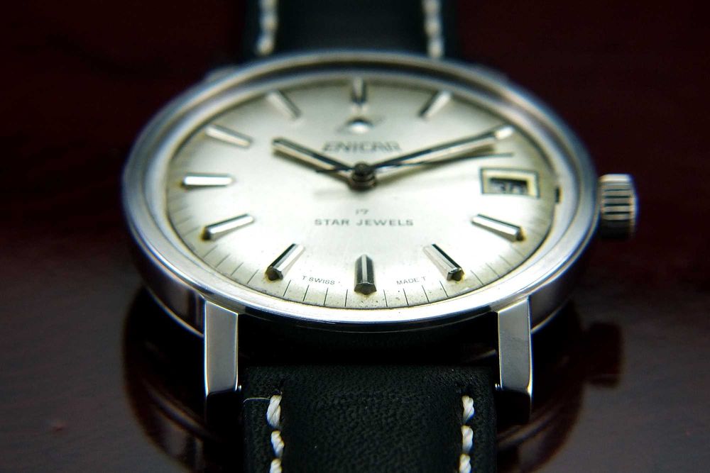 Enicar Star SHARK Cal 161 Mechaniczny z Datownikiem ŁADNY! Ruda Śląska ...