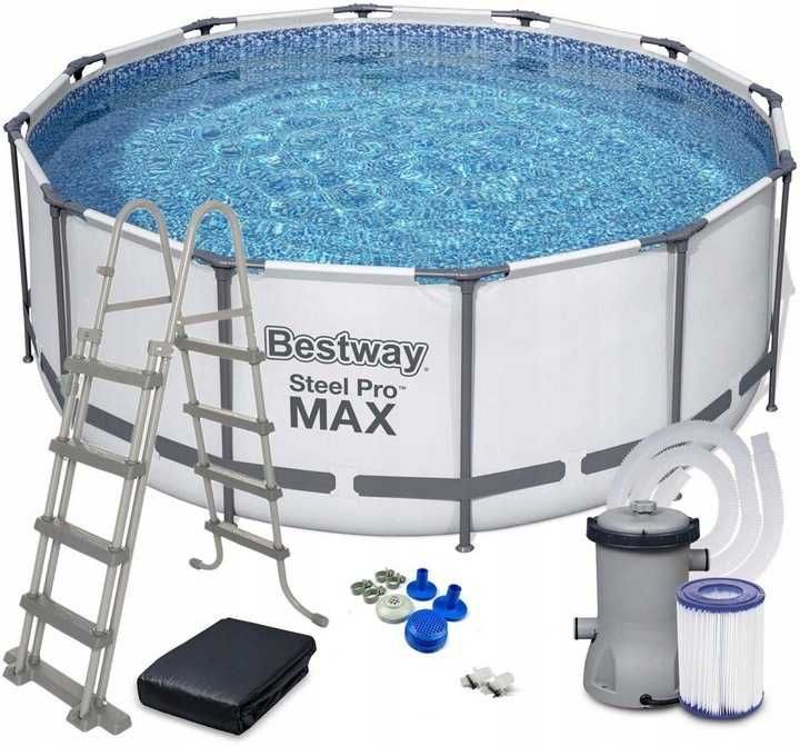 Basen Ogrodowy Stelażowy BESTWAY 366 x 366 cm Warszawa Mokotów • OLX.pl