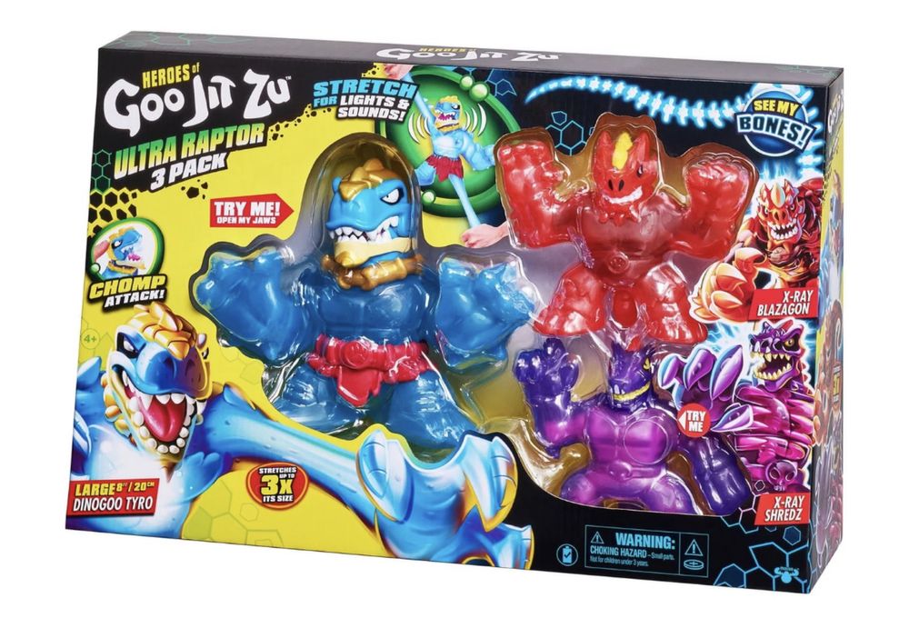 Goo Jit Zu Ultra Raptor 3 Pack гуджитсу іграшка тягучка: 2 699 грн ...