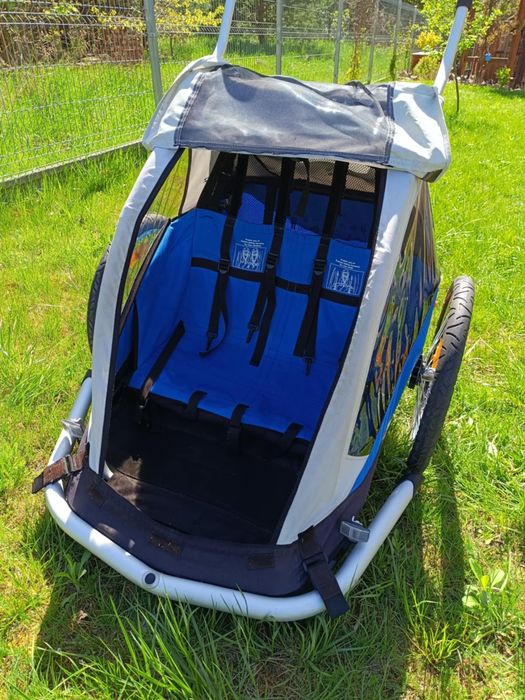 Przyczepka rowerowa dla dzieci XLC Duo riksza Łęgajny • OLX.pl