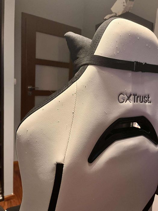 Fotel gamingowy Trust GX biało-czarny TANIO Kraków Dębniki • OLX.pl