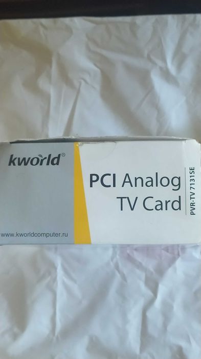 Тв тюнер для компьютера kworld pci analog tv card lite pvr-tv 7131se ...