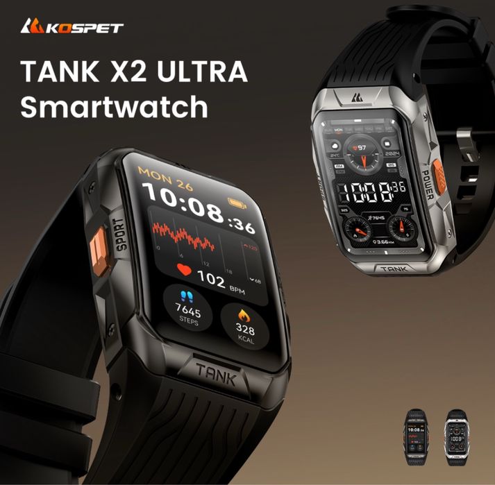 Смарт-часы Kospet Tank X2 Ultra чёрные, GPS, 5 ATM.: 3 350 грн. - Смарт ...