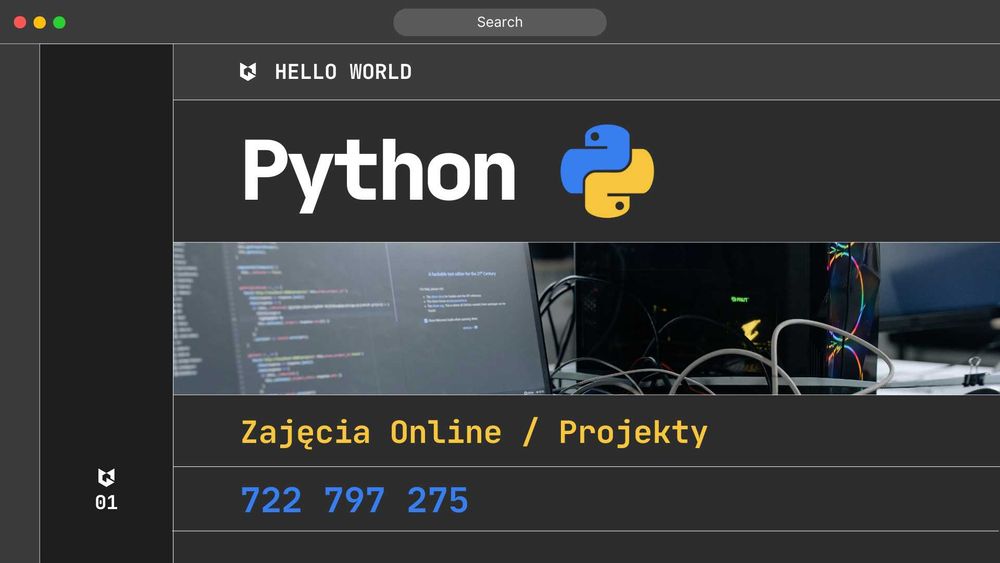 Programowanie w Python | Zajęcia indywidualne | Projekty na zlecenie Złocieniec • OLX.pl