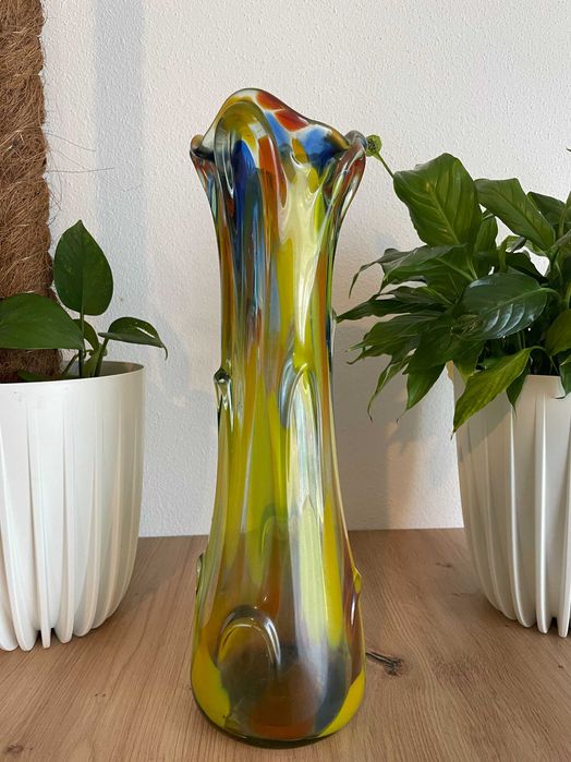 Wazon Sękacz 40cm! 1,58kg! szkło PRL Ząbkowice nie Horbowy starocie ...