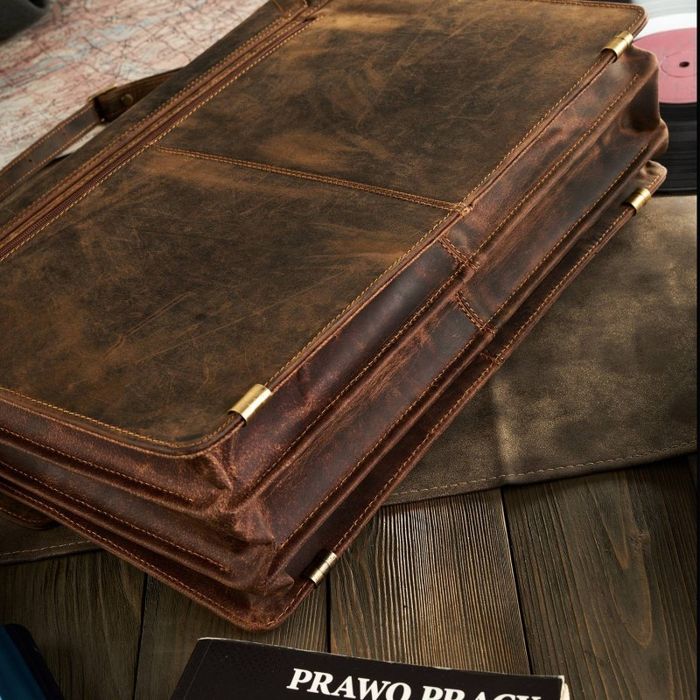 Aktówka męska skórzana vintage paolo peruzzi t-80-hbr Warszawa Ochota ...